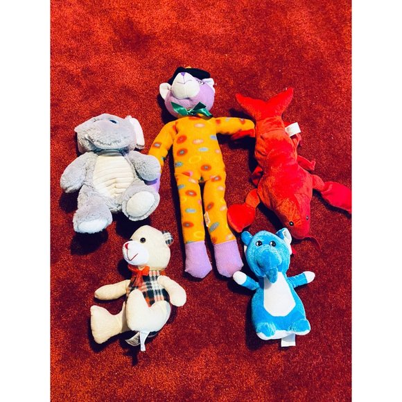 Kellytoy | Toys | Kellytoy Stuffed Animals Plush Lot Of 5 Elephant Crab ...
